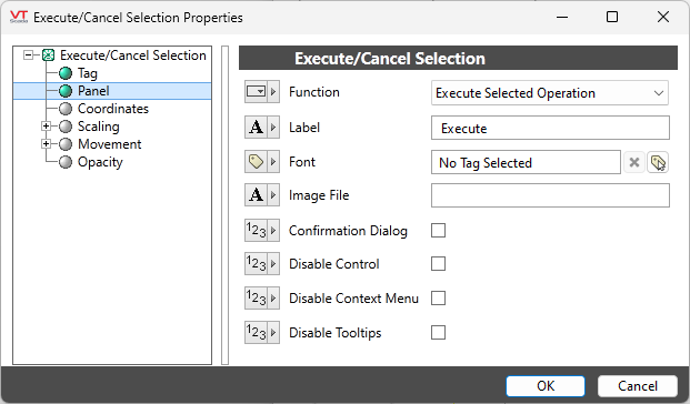 Execute / Cancel Button Widget